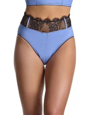 Hanky Panky X Lexi Wood Katrina & Lace High Waist Panty - Denim