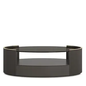 CARACOLE Love Oval Cocktail Table - Dark Chocolate