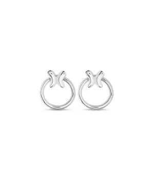 UNODE50 Butterfly Hoop Earrings - Silver