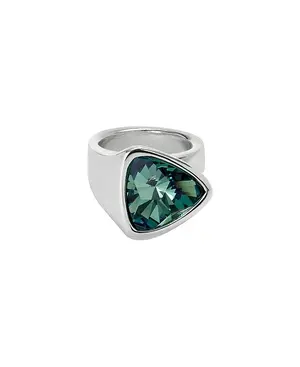 UNODE50 Crystal Accent Ring - Silver