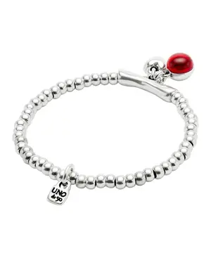 UNODE50 Murano Core Bracelet With Red Murano Centerpiece