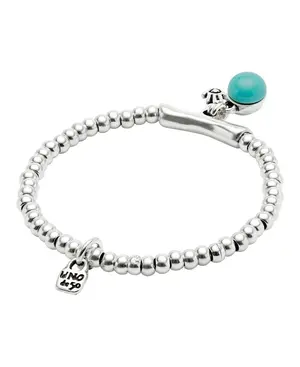 UNODE50 Plated Murano Core Bracelet With Turquoise Gemstone