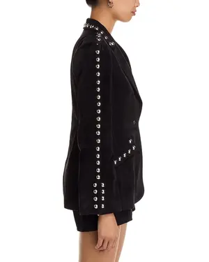 Cinq À Sept Studded Suede Milly Jacket - Black