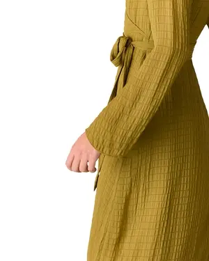 Whistles Alex Textured Wrap Midi Dress