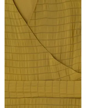 Whistles Alex Textured Wrap Midi Dress