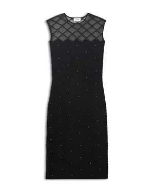 St. John Engineered Trellis Knit Dress