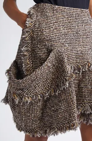 Sacai Wool-blend Tweed Skirt