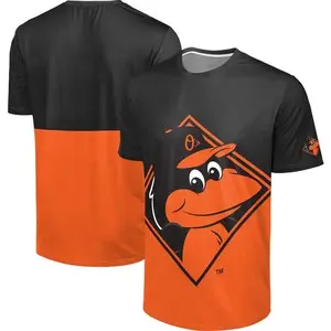 FOCO Orange Baltimore Orioles Big Logo Mascot T-shirt - Black