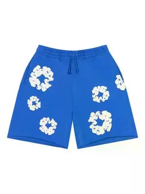 DENIM TEARS Wreath-print Track Shorts