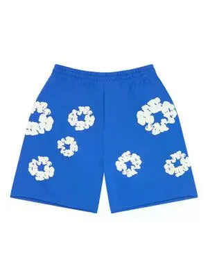 DENIM TEARS Wreath-print Track Shorts