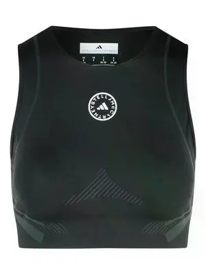 Adidas By Stella McCartney Logo-embellished Sleeveless Crop Top