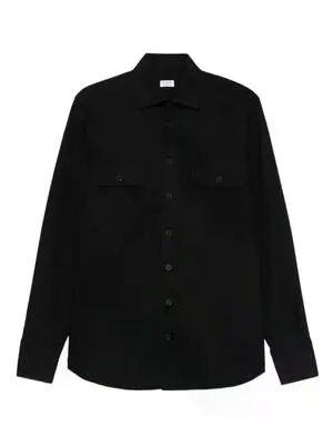 BORRIELLO NAPOLI Double-pocket Button-down Shirt - Black