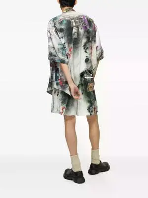 Acne Studios Paint-splatter Shorts - White