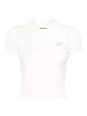 CHOCOOLATE Logo-embroidered Polo Top