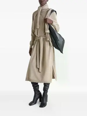 LEMAIRE Tie-waist Turtleneck Dress - Neutrals