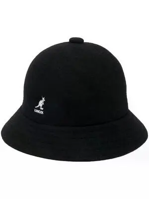 KANGOL Logo-embroidered Bucket Hat - Black