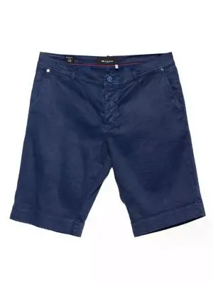 Kiton Button-fastening Linen-blend Shorts