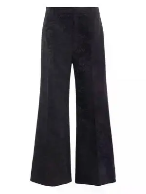Chloé Damask-pattern Flared Trousers