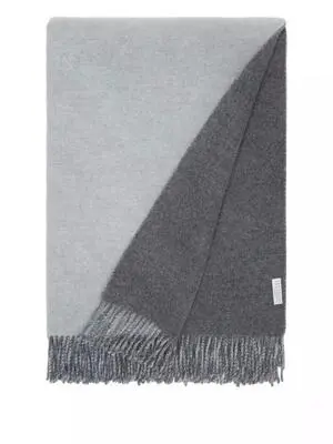 Brunello Cucinelli Fringe-edges Blanket - Grey