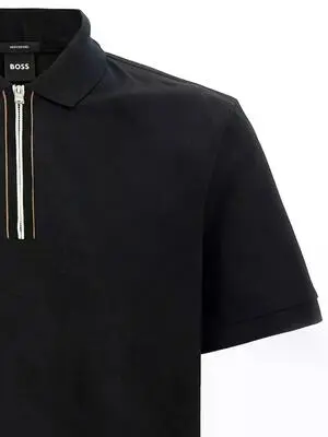 BOSS Half-zip Short-sleeve Polo Shirt