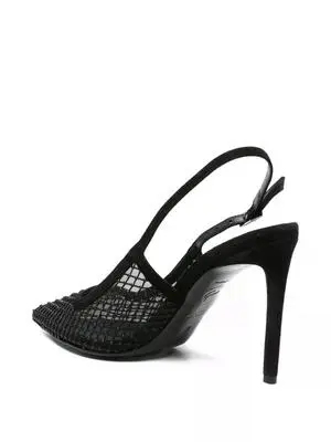 GINISSIMA 95mm Crystal-embellished Leather Pumps