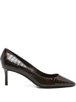 JIMMY CHOO Crocodile-embossed Pointed-toe Pumps