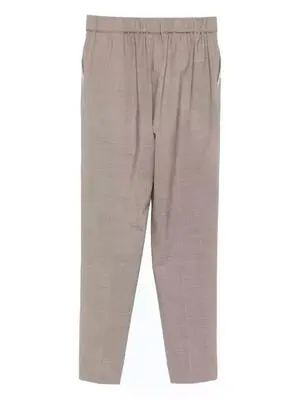D.exterior Elastic-waistband Wool Trousers