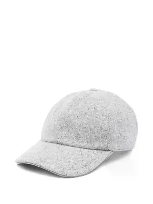 Eleventy Leather-strap Baseball Cap - Grey