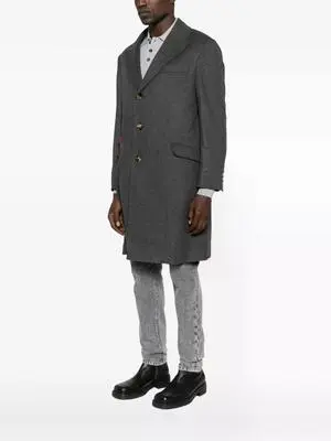 Brunello Cucinelli Button-fastening Flap-pocket Coat