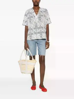 Marc O'polo Floral Print Short-sleeved Top - White