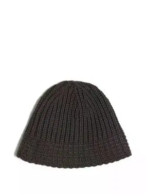 Yohji Yamamoto Ribbed-knit Wool Beanie - Grey