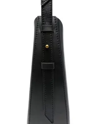 Soeur Wino Crescent Sheepskin Shoulder Bag - Black