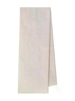 Brunello Cucinelli Sequin-embellished Scarf C9731 Beige