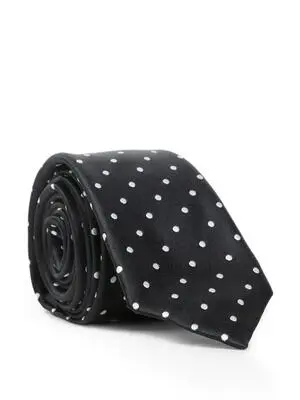 TOM FORD Polka-dot Silk Tie - Black
