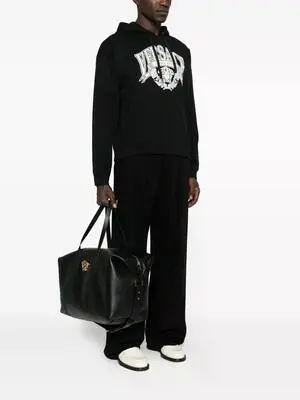 Versace La Medusa Leather Duffle Bag