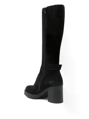 NEROGIARDINI 75mm Buckle-detail Block-heel Boots