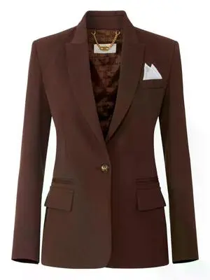 Elisabetta Franchi Single-button Gabardine Blazer