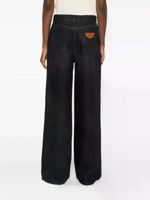 Chloé Whiskered Wide-leg Jeans