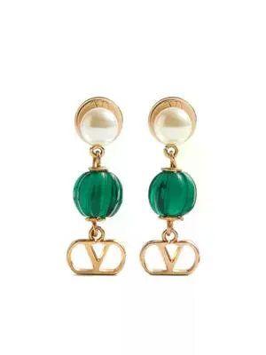 Valentino Garavani Vlogo Signature Drop Earrings - Gold