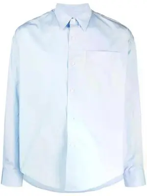 AMI Paris De Coeur-embroidered Cotton Shirt