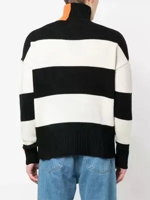 RIGHT FOR Striped High-neck Jumper