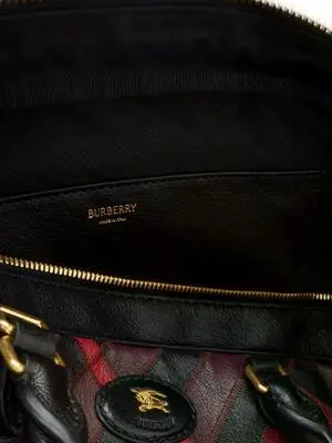 Burberry Check-pattern Tote Bag