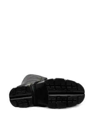 NEW ROCK 120mm Leather Lace-up Platform Boots
