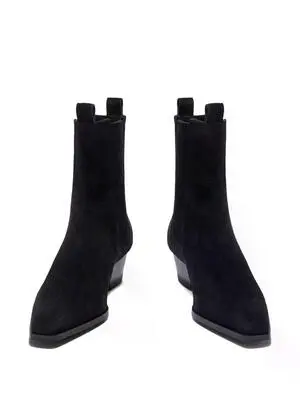 AeydĒ 40mm Agata Suede Ankle Boots - Black