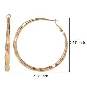 Jessica Simpson Twisted Hoop Earrings - Gold