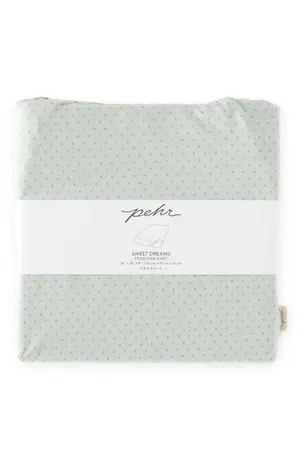 PEHR Pin Dot Organic Cotton Crib Sheet - Pin Dot Sea