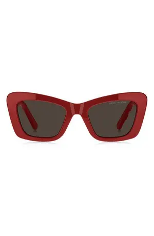 Marc Jacobs 52mm Cat-Eye Sunglasses Red/grey