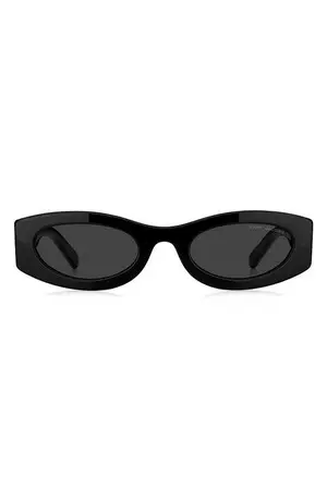 Marc Jacobs 51mm Oval Sunglasses - Black/grey