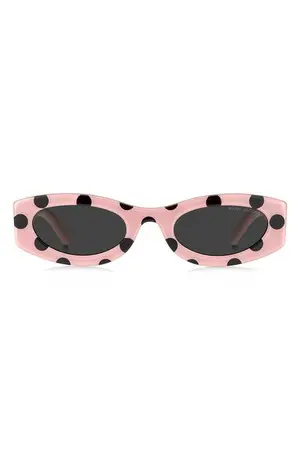 Marc Jacobs 51mm Oval Sunglasses - Pink Black/grey