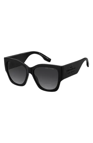 Marc Jacobs 56mm Gradient Cat Eye Sunglasses - Black/dark Grey Sf